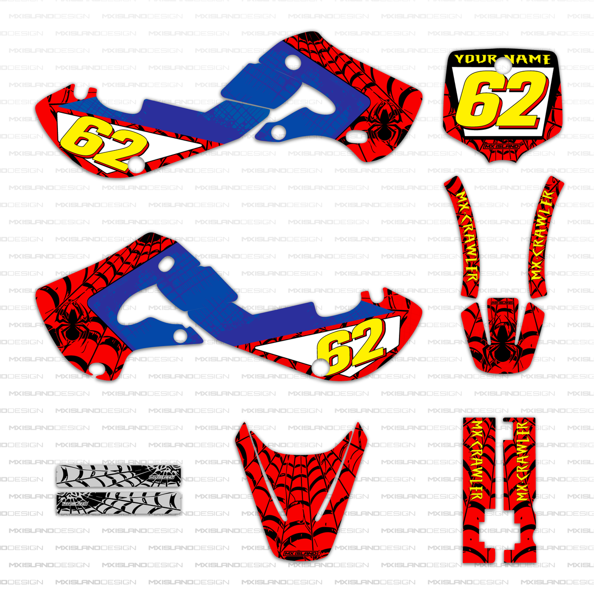 KX 65 2000 - 2025 Kawasaki Full Graphics Kit - Mx Crawler Original – MX ...