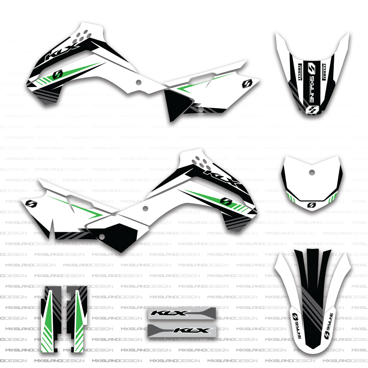 S-ONE: Accent Kawasaki Full Graphics kit – MX iSLAND