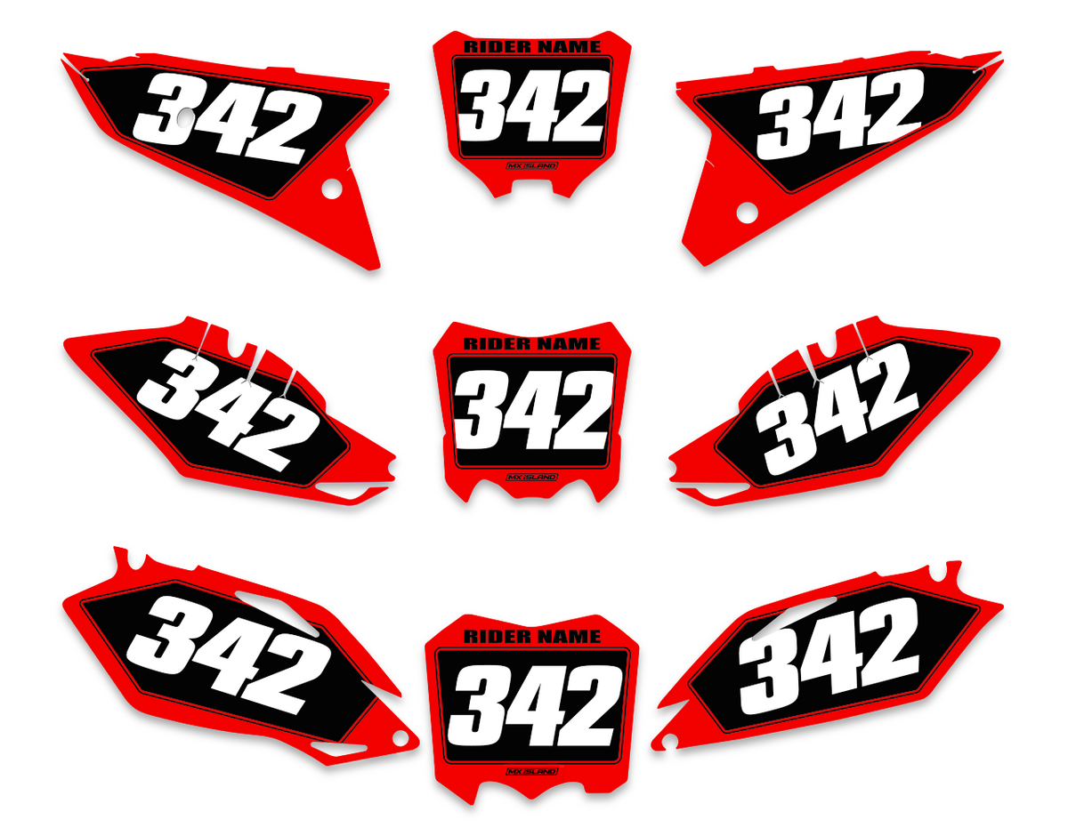 X-4 SERIES: Honda Number Plate Graphics kit – MX iSLAND