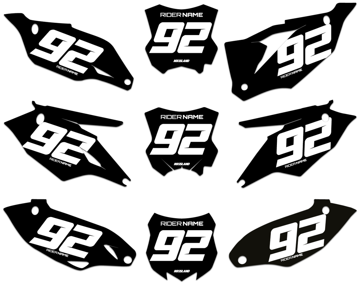 PUREFORM: Kawasaki Number Plate Graphics kit – MX iSLAND