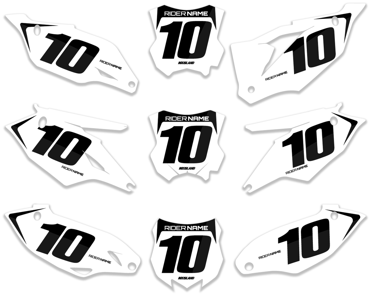 X-2 SERIES: Kawasaki Number Plate Graphics kit – MX iSLAND